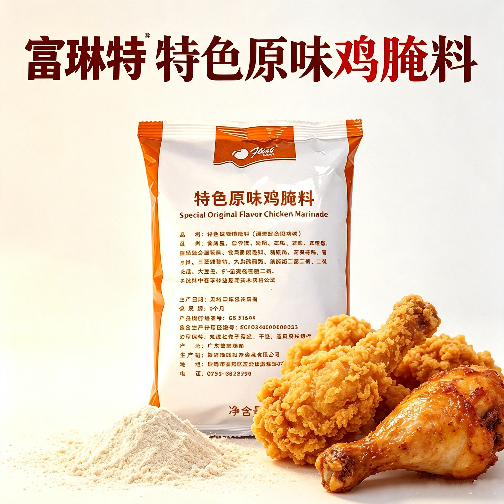 富琳特原味炸鸡腌料1kg 原味鸡腿堡鸡米花炸琵琶腿腌料鸡锁骨烤鸡