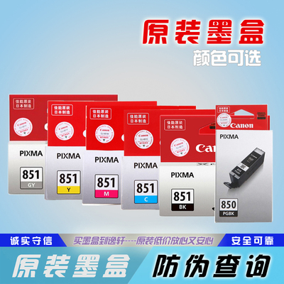 原装佳能850/851墨盒Canon IP7280 IX6780 IX6880 PGI850PGBK墨水