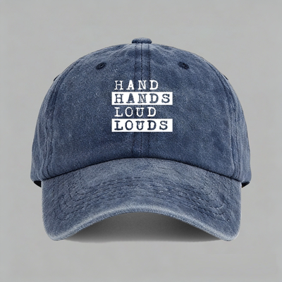 hand hands loud louds旱的旱死涝的涝死棒球帽水洗做旧鸭舌帽子