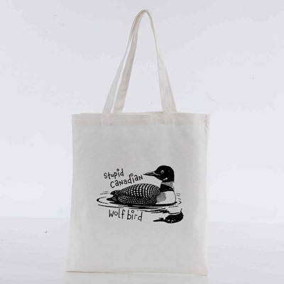 wolf bird stupid Canadian 潮hudsonwilliam巅峰对决同款帆布包