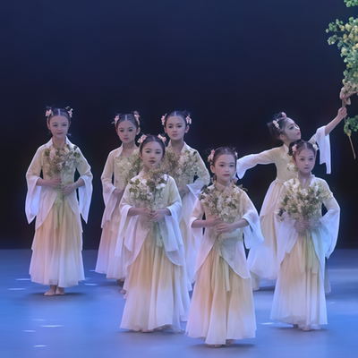桂花秋意浓同款小兰花奖群舞古典舞飘逸少儿演出服饰中国风汉服