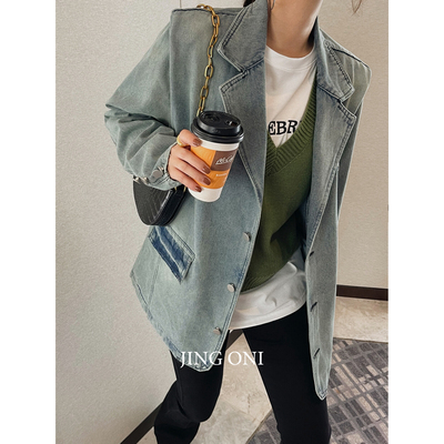 限时95折牛仔西装外套