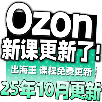 2025 OZON开店运营教程 跨境电商店铺入驻 OZON外贸选品视频课程