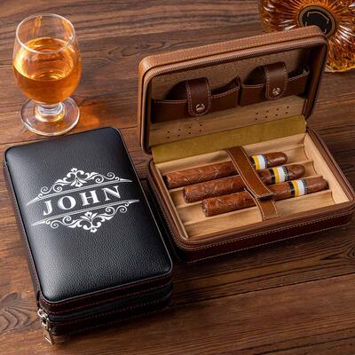 美国代购手作雪松木保湿雪茄盒