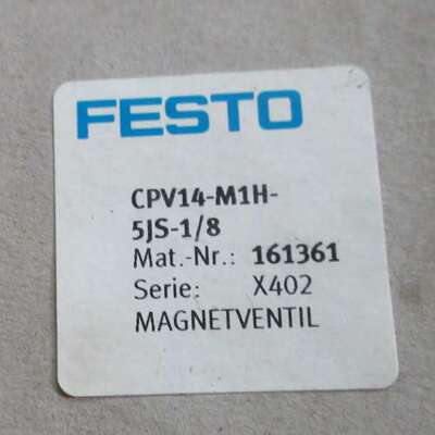 议价CPV14-M1H-5JS-1/8 161361  现货 全新原装正品 FESTO