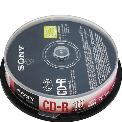 索尼盒装10片空白48x刻录光盘