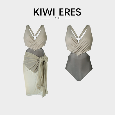 KIWI ERES 法式性感连体泳衣女纯欲2025新款比基尼bikini温泉泳衣
