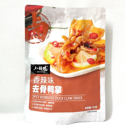 小胡鸭去骨鸭掌香辣味袋装150g即食无骨鸭肉零食小吃