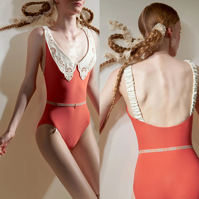 领秀现货 JustACorpse进口芭蕾舞蹈中袖背心连体服JAC瑜伽练功服