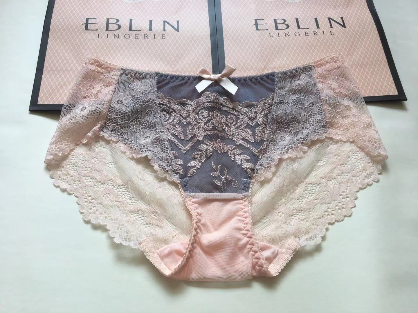 现货速发!超值韩国EBLIN精美刺绣蕾丝透气舒适女士性感内裤短裤_虎窝淘