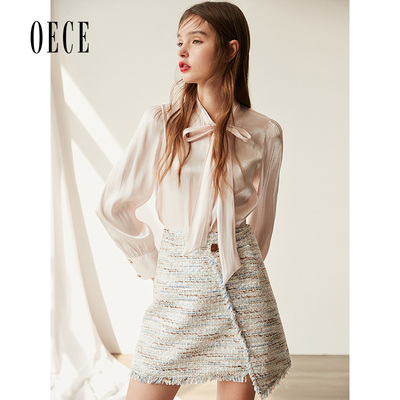 小香风oece春装优雅织花短裙