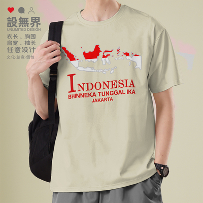 印度尼西亚Indonesia国家短袖T恤