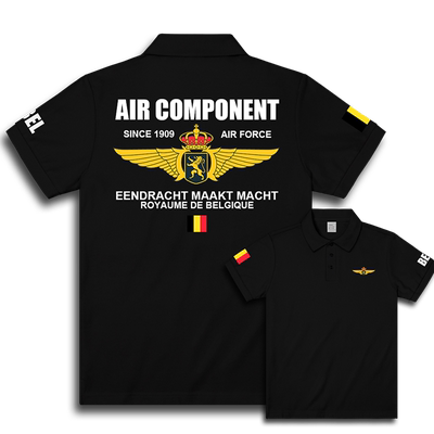 比利时Belgium国家空军新款特种兵飞行员部队翻领POLO衫夏设 无界