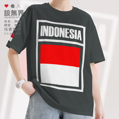 印度尼西亚Indonesia国家短袖T恤