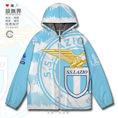 经典复古拉齐奥lazio足开衫卫衣