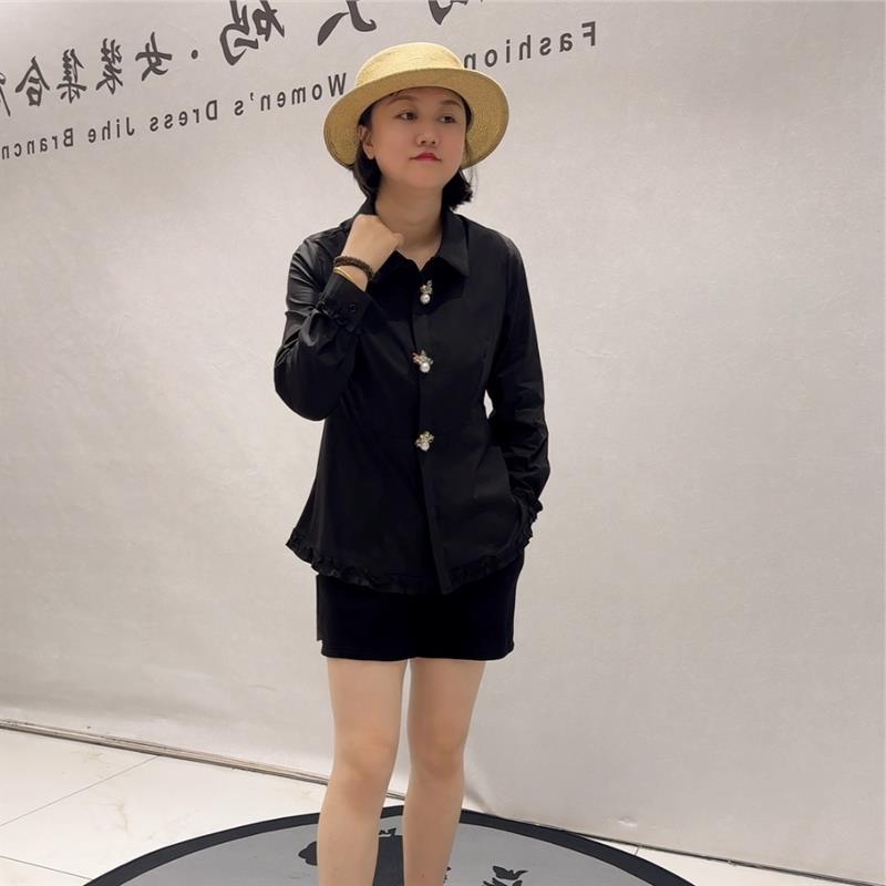女权贵族时尚大码女装2026初秋打底6021长袖衬衫200斤显瘦上衣T恤
