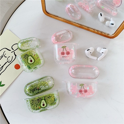 Hot Fluorescent quicksand Headphone Case For Apple Airpods