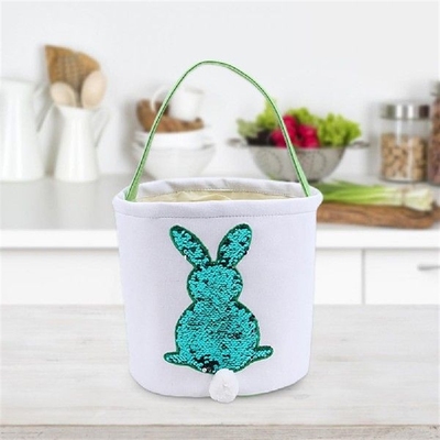 Sequins Rabbit Design Easter Egg Candy Gift Hunt Basket