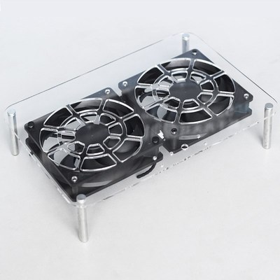 Acrylic board multi-layer router cooling rack with USB 12cm