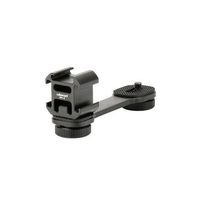 Metal Extention Bar w/ 3 Cold Shoe Mount 1/4 inch Adapter f