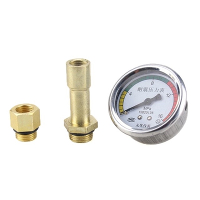 F1CD High Pressure Gauge with 14mm Outer Thread Metal Pressu