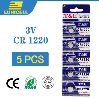 5pcs Lithium Cell Coin Battery 3V CR1220 CR 1220 Button Batt