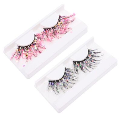 Eyelashes Lashes False Glitter Lash Colored Extensions Eye