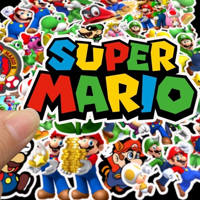 50 pcs Super Mario Stickers for Car Styling Bike Motorcycle
