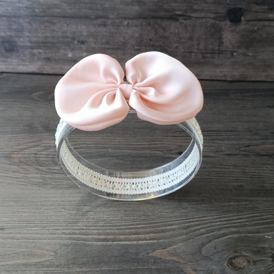 高级冰淇淋粉 婴儿发带女宝宝满月百天拍照头饰婴幼儿公主发饰