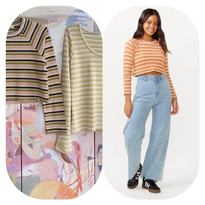 Rip*CurlBobbi条纹针织长袖上衣