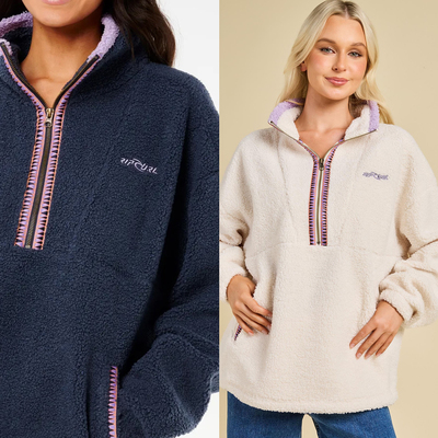 复古夏尔巴羊羔绒摇粒绒套头衫