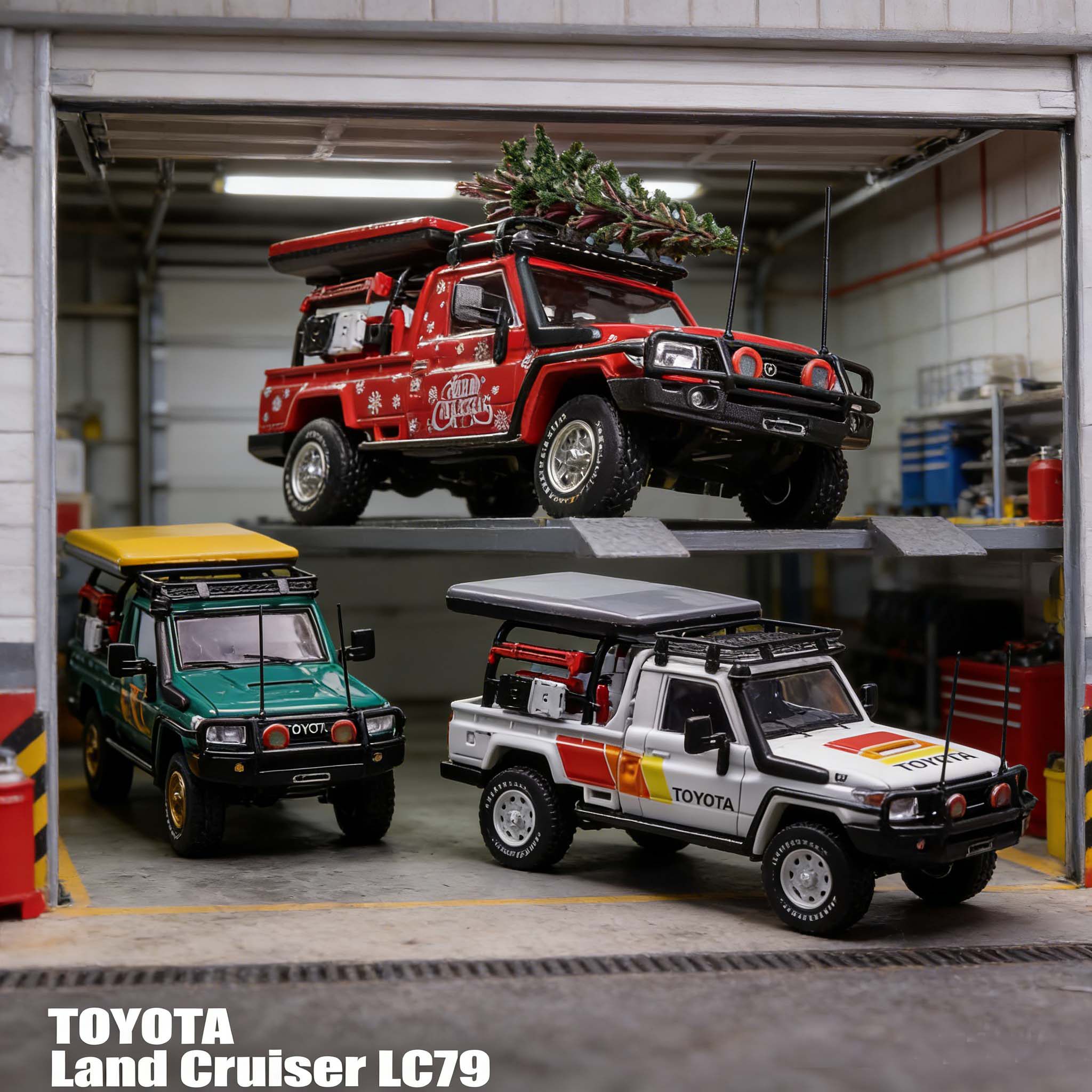 现货Autobots 1:64 AM丰田LC79 陆巡 J70 皮卡单排版合金汽车模型