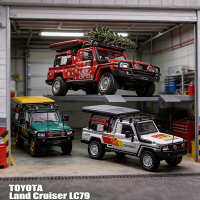 现货Autobots 1:64 AM丰田LC79 陆巡 J70 皮卡单排版合金汽车模型
