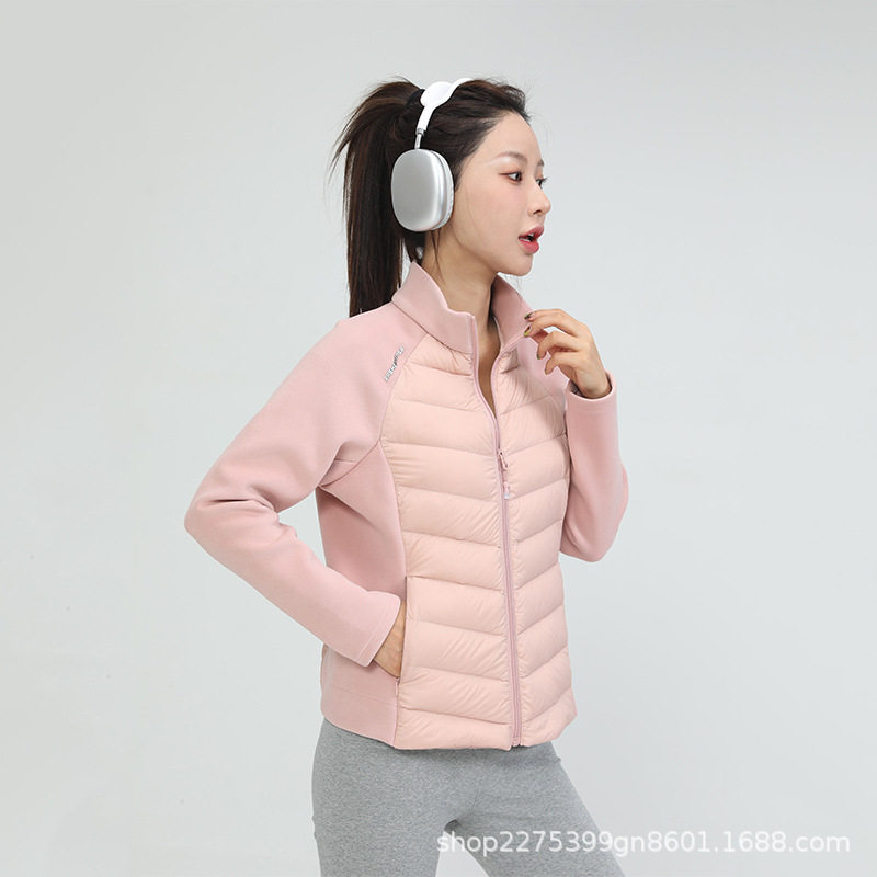 运动轻薄羽绒服女新款流行滑雪跑步登山瑜伽健身内搭修身保暖