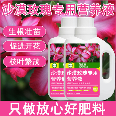 沙漠玫瑰营养液专用肥沙漠玫瑰老桩花肥开花促花黄叶水溶肥料盆栽