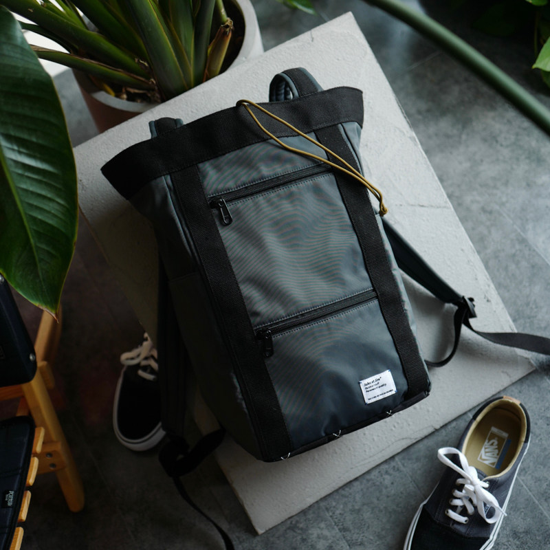 现货祖与占抽绳复古双肩背包手提侧拉休闲包 Jules et Jim ins_虎窝淘