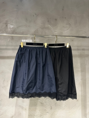 微默契正品K牌KIYUGINA松紧腰蕾丝拼接半身裙7638