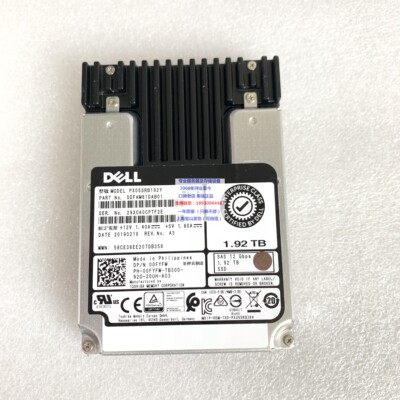 R940 R750XS 1.92TB SAS 12Gbps SSD PX05SRB192Y 00FYFW原厂原装