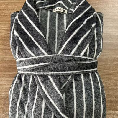 清！25年出商超男冬季保暖加长加厚珊瑚绒浴袍睡袍加绒家居睡衣