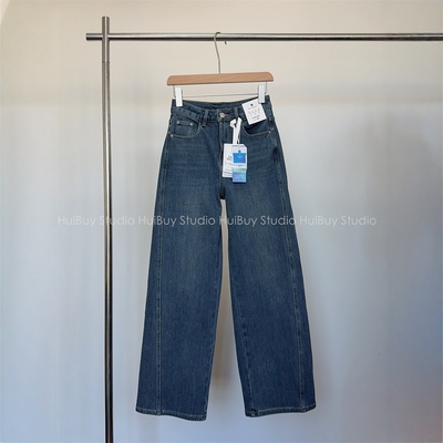 【会buy实拍】冬加绒弯刀阔腿裤！高腰显瘦侧缝前移宽松牛仔裤女