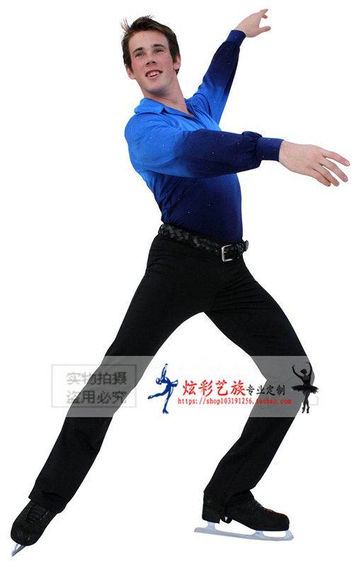 炫彩艺族定制花样滑冰服装 溜冰服 体操服 滑冰比赛服表演服 男款