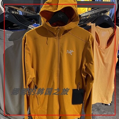 男士刺绣连帽抓绒保暖夹克始祖鸟