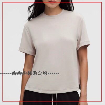 韩国代购lululemon露露乐蒙Drapey Softstreme女宽松款T恤LW3LFNS