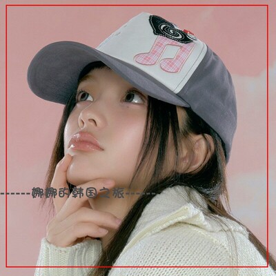 韩韩国代购rockfish联名款illit时尚棒球帽防晒鸭舌帽ins少女甜美