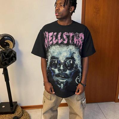 夏季美式潮牌创意趣味凝视眼睛男