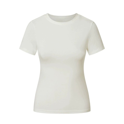 高品质alright正确版“云朵”肤感柔软亲肤紧身圆领正肩短袖T恤女