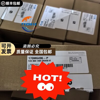 Bussmann系列熔断器，型号170M6496-P