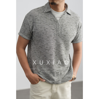 XUXIAO徐潇假两件POLO衫短袖T恤