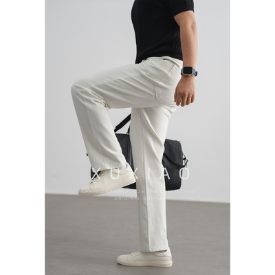 XUXIAO徐潇四面弹商务直筒牛仔裤