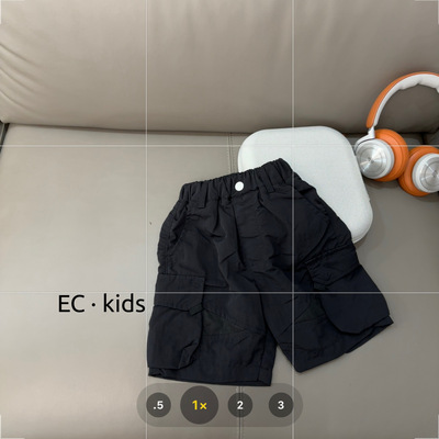 尔菲梵EC潮牌夏天季薄款男宝宝小童工装口袋风衣速干五分短中裤子